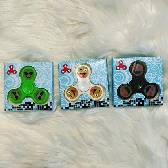 Toys | 3 Emoji Fidget Spinners | Poshmark